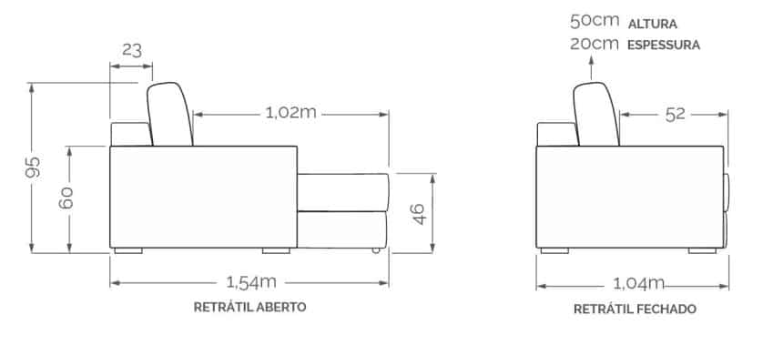 Sofá Domo retrátil 2 assentos 2 braços - Os Sofás Mais Confortáveis ...